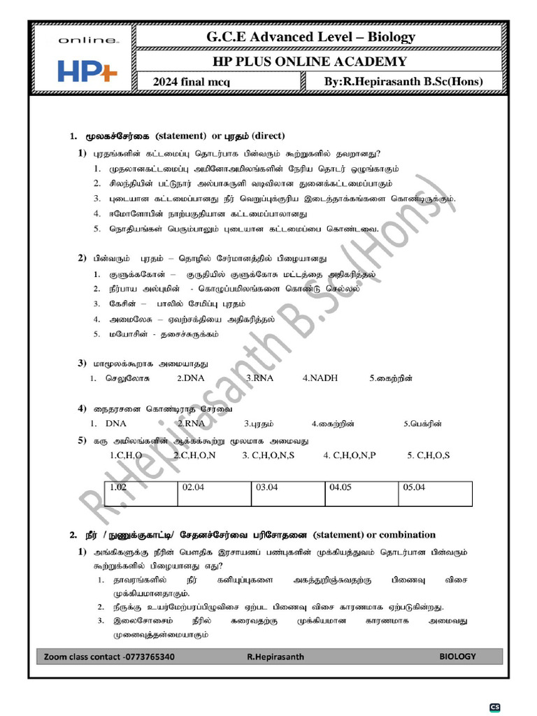 Final Practice Paper Part-01 | PDF
