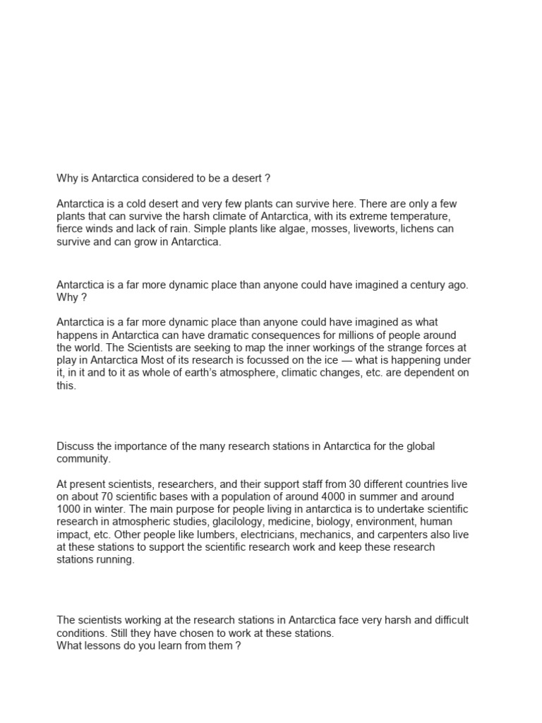 Selina Concise Geography Voyage Solutions Class 7 Chapter 18 Antarctica ...