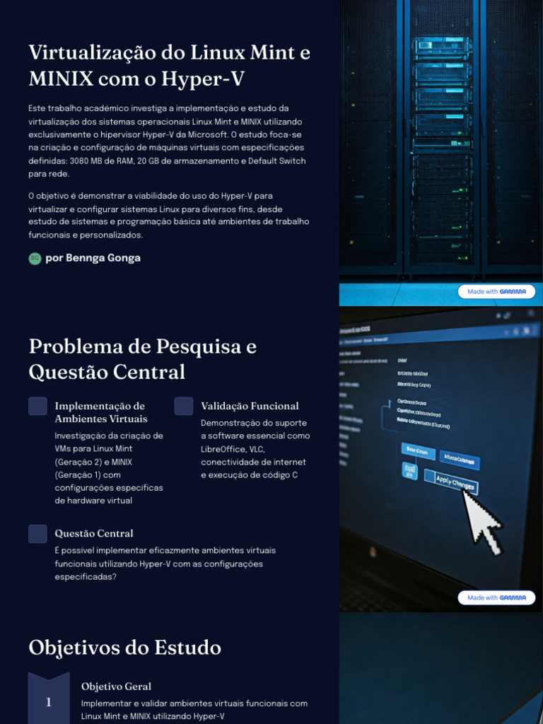 Virtualização de Linux Mint e MINIX no Hyper-V | PDF | Virtualização ...