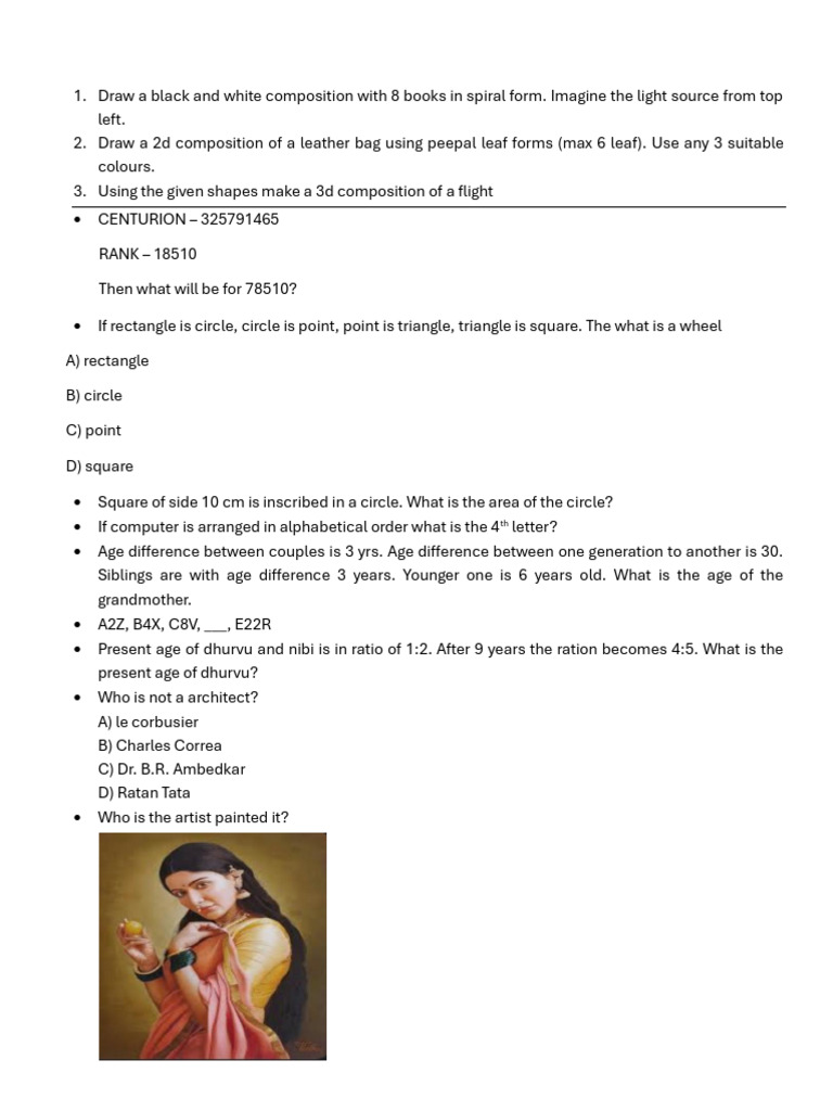 Nata Questions | PDF