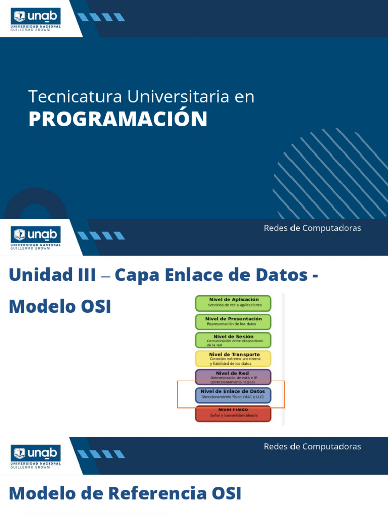 Unidad III - Capa 2 - Enlace de Datos Modelo OSI | PDF | Ethernet | Red ...