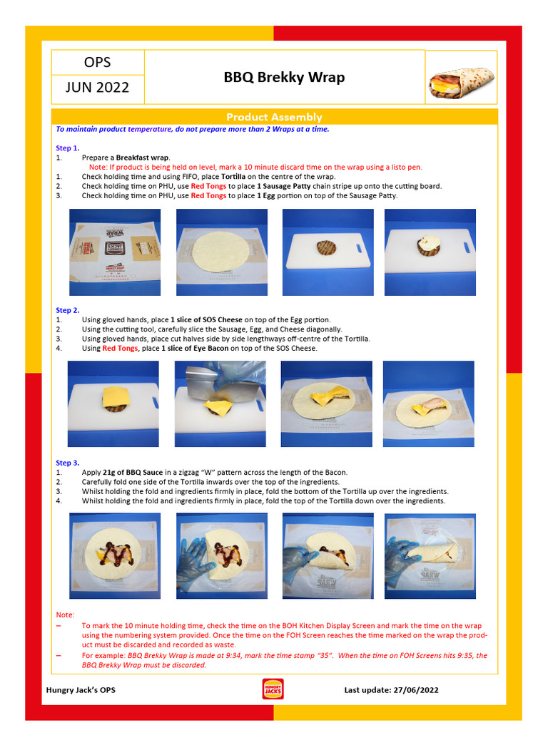 Breakfast - BBQ Brekky Wrap 06.2022 | PDF | Oven | Cooking