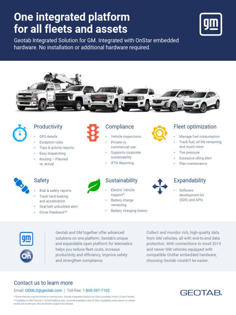 Geotab Integrated Solution For GM+Driver Feedback (Web) Brochure (PUB ...