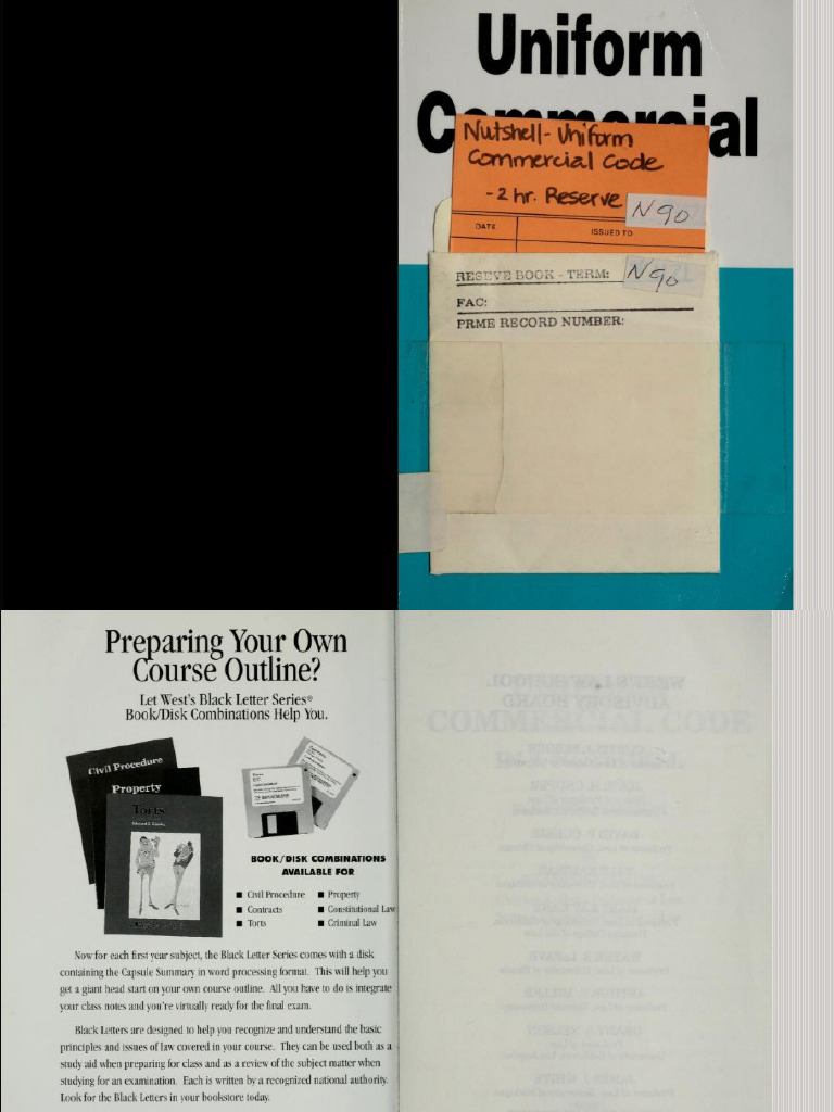 Uniform Commercial Code in A Nutshell 0314277447 9780314277442 Compress | PDF