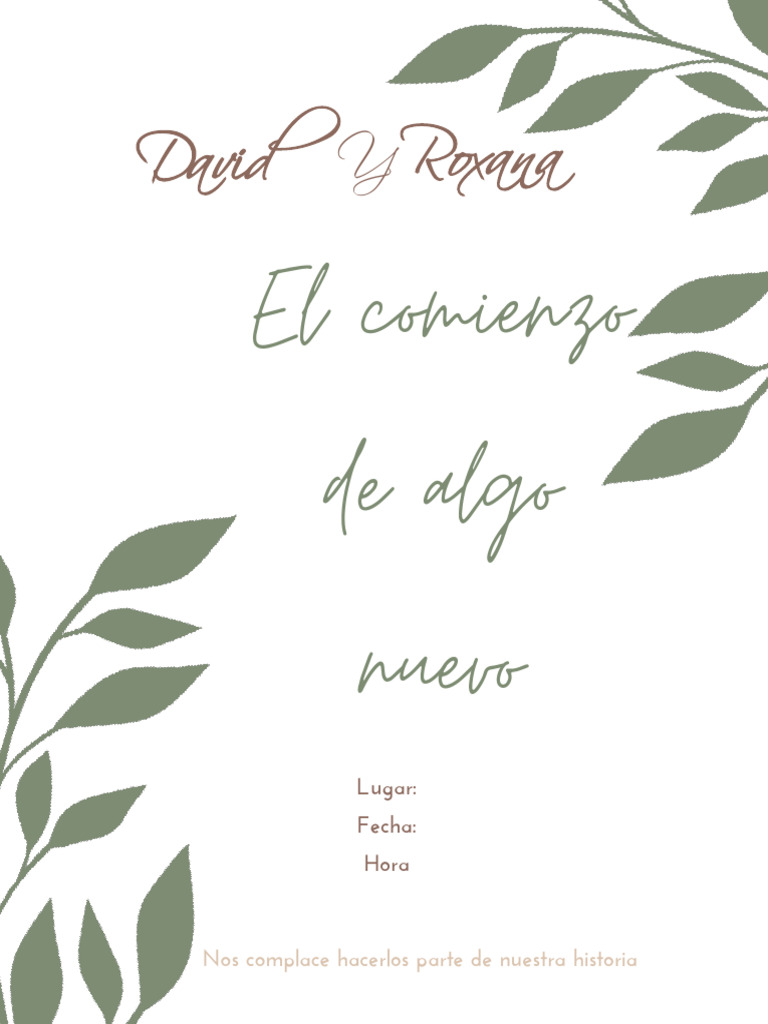 Invitacion Boda David y Rox 1 | PDF