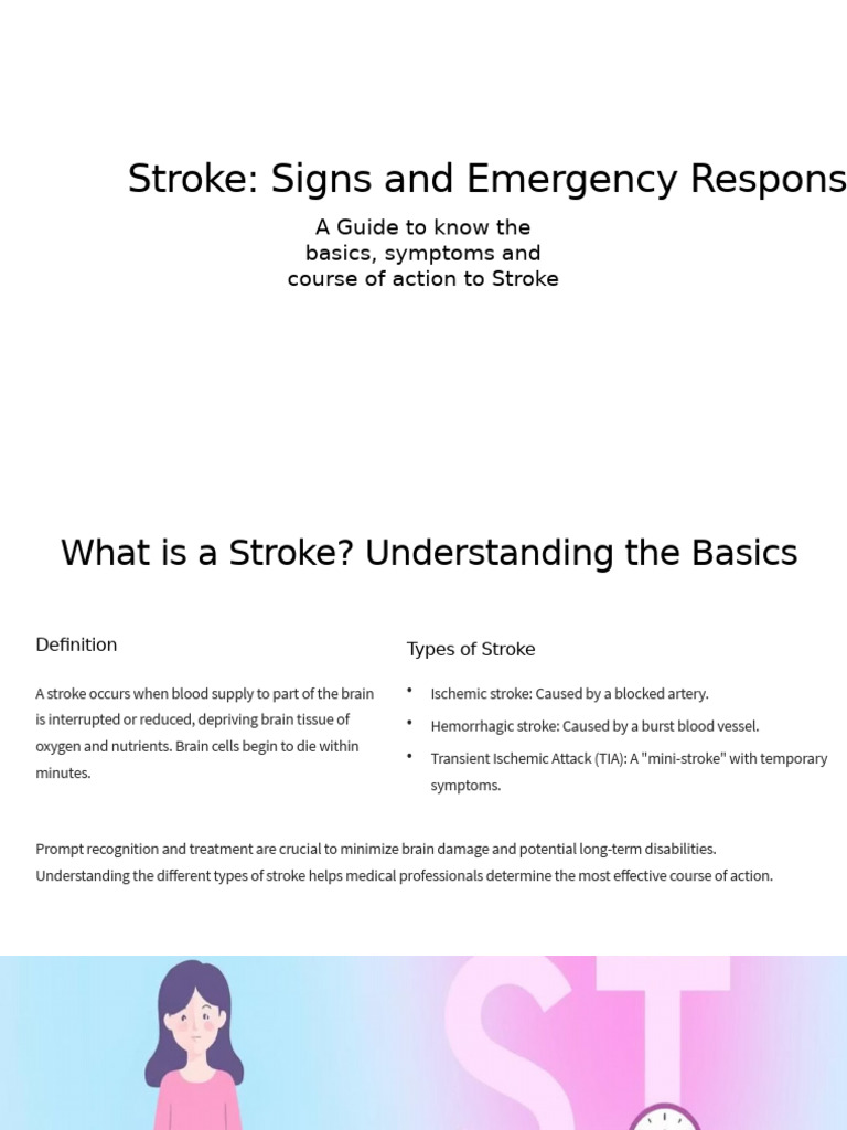 Stroke Signs and Emergency Response Guide | PDF | Stroke | Nervous System