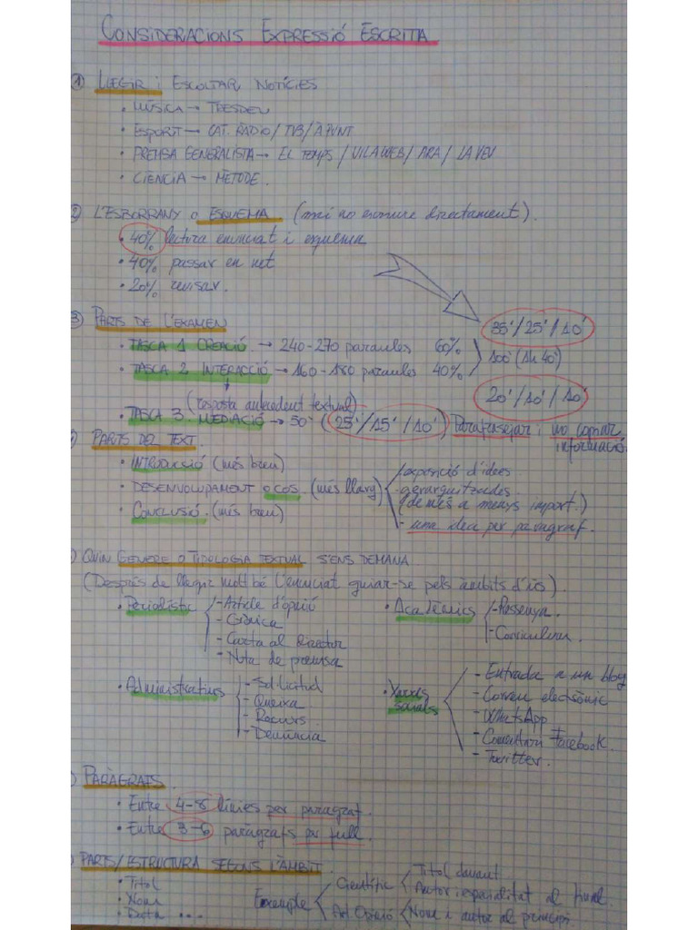 Consideracions Expressió Escrita | PDF