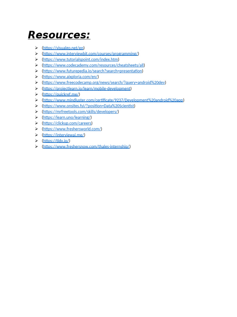 Essential Resources for Developers | PDF