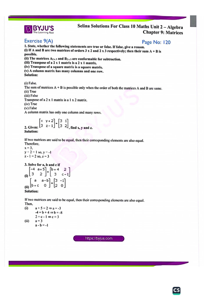 Matrices Byjus. | PDF