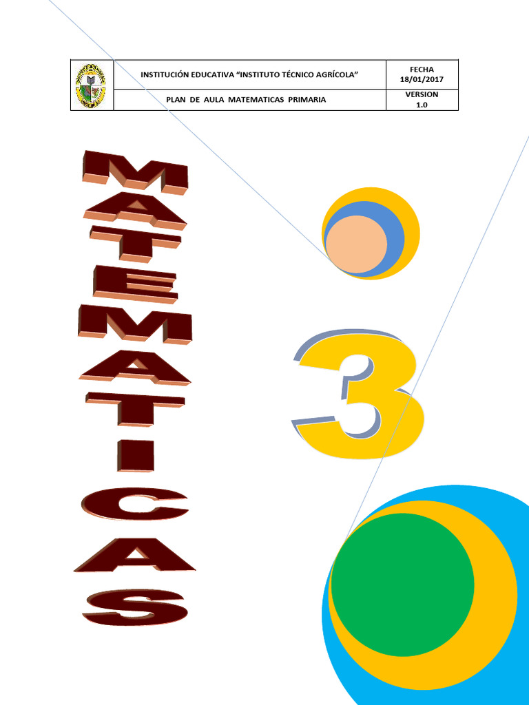 Plan de Matematica 3 Commpleto | PDF | Multiplicación | Sustracción