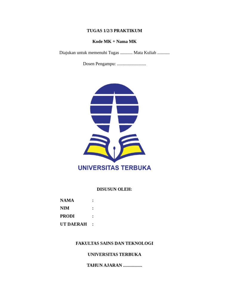 Contoh Format FIle Tugas MK Praktik | PDF
