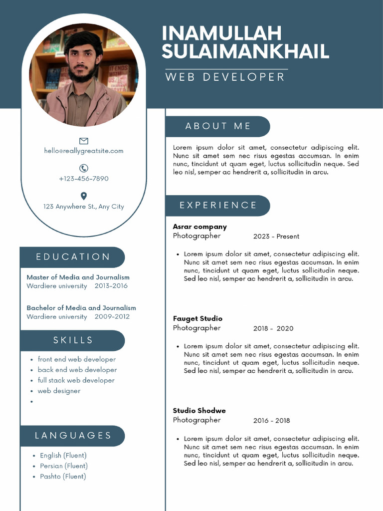Grey and White Modern Resume CV | PDF