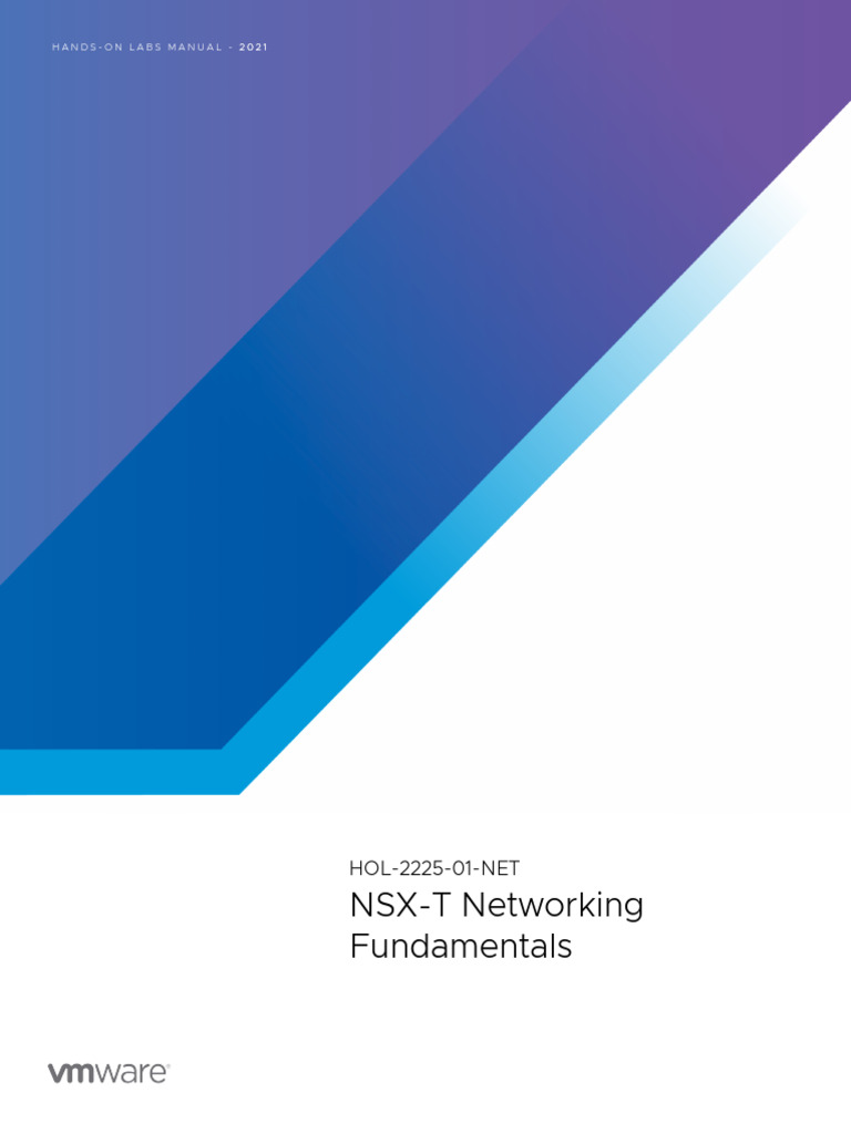 NSX-T Networking Fundamentals Lab Guide | PDF | Computer Network ...