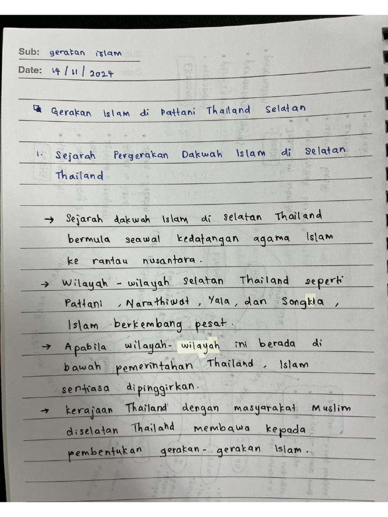 Gerakan Dakwah Di Pattani Thaland (076749) | PDF