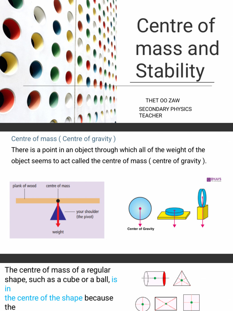 Centre of Mass and Stability Explained | PDF