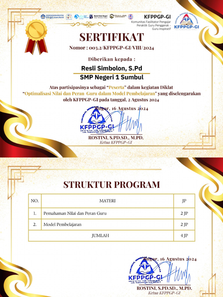 Resli Simbolon Certificate - PDF Compressed | PDF