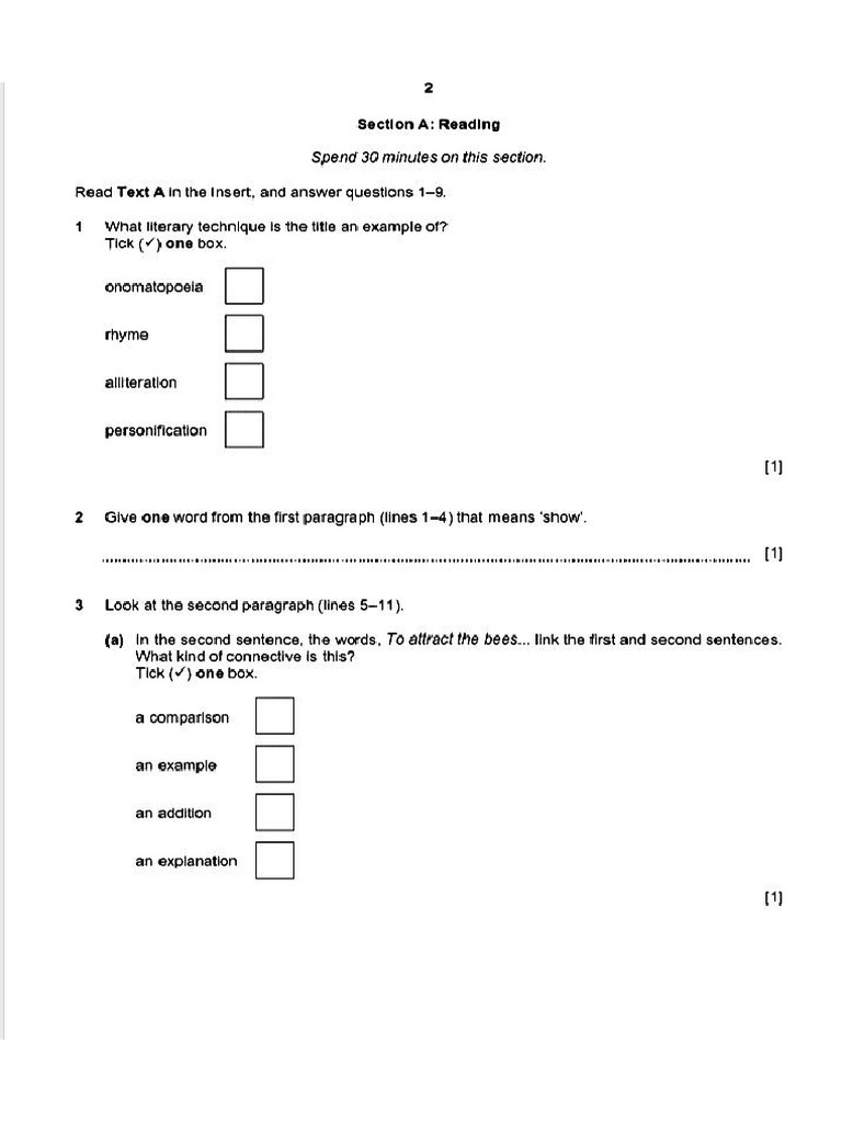 English Practice Paper ? | PDF
