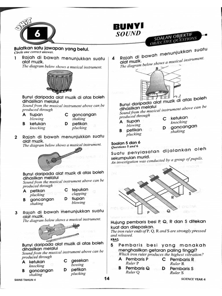 Kuiz Tahun 4 Unit 6 | PDF