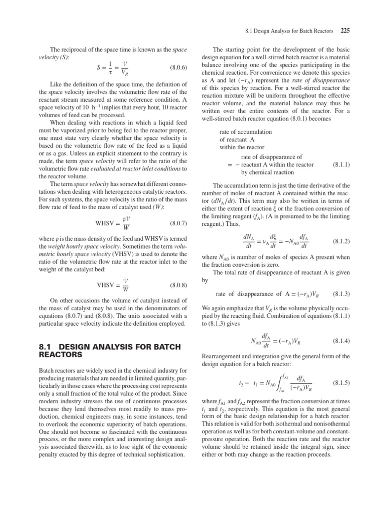 Batch Reactor Design Analysis Explained | PDF | Chemical Reactor ...