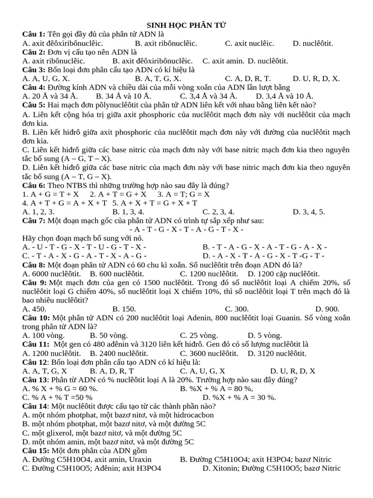 Adn Arn Protein | PDF