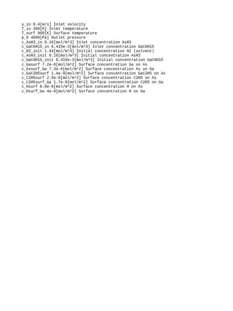 Gaas CVD Parameters | PDF