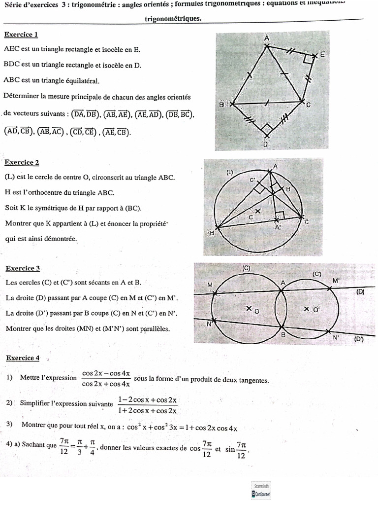 1S1 Maths Série N4 - 1 Trigo | PDF