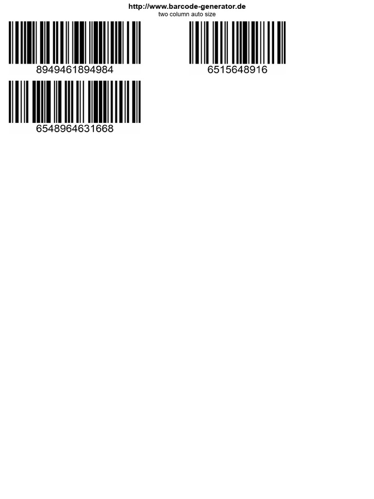 Barcode Generator - de | PDF