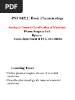 Pharmacological Classification of Drugs - KDT | PDF