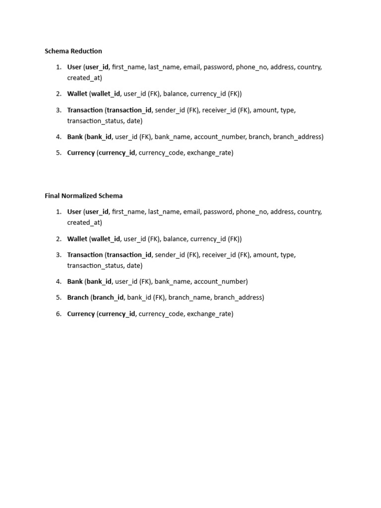 Schema Reduction and Normalization | PDF
