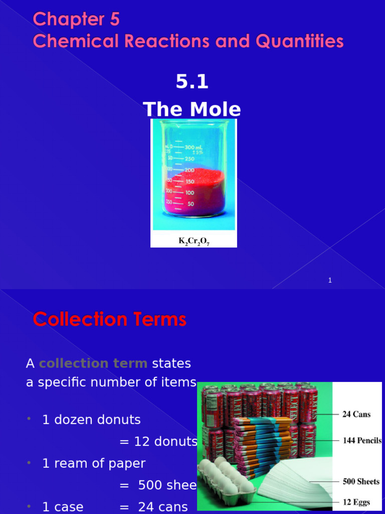 Chapter - 5 Chemical Quantities and Reactions-1 | PDF | Mole (Unit) | Molecules