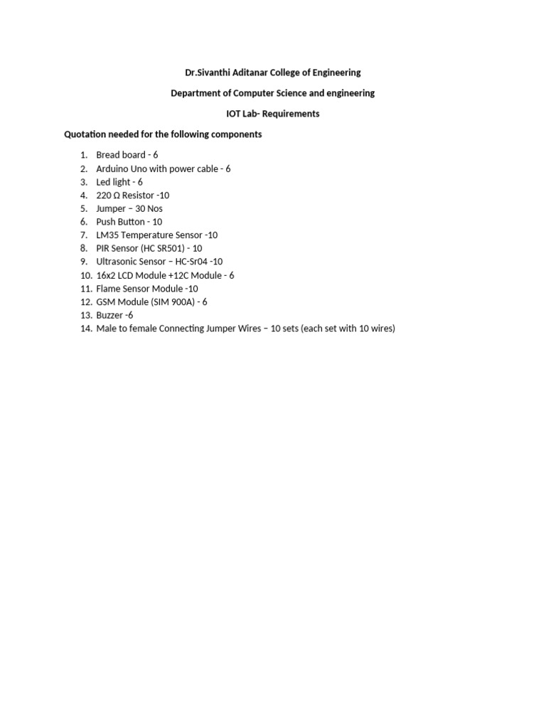 Lab Requirements | PDF