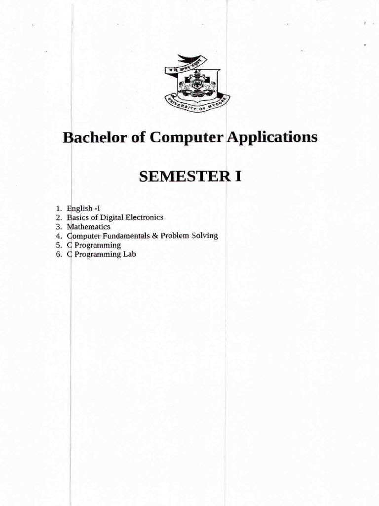 BCA Syllabus | PDF