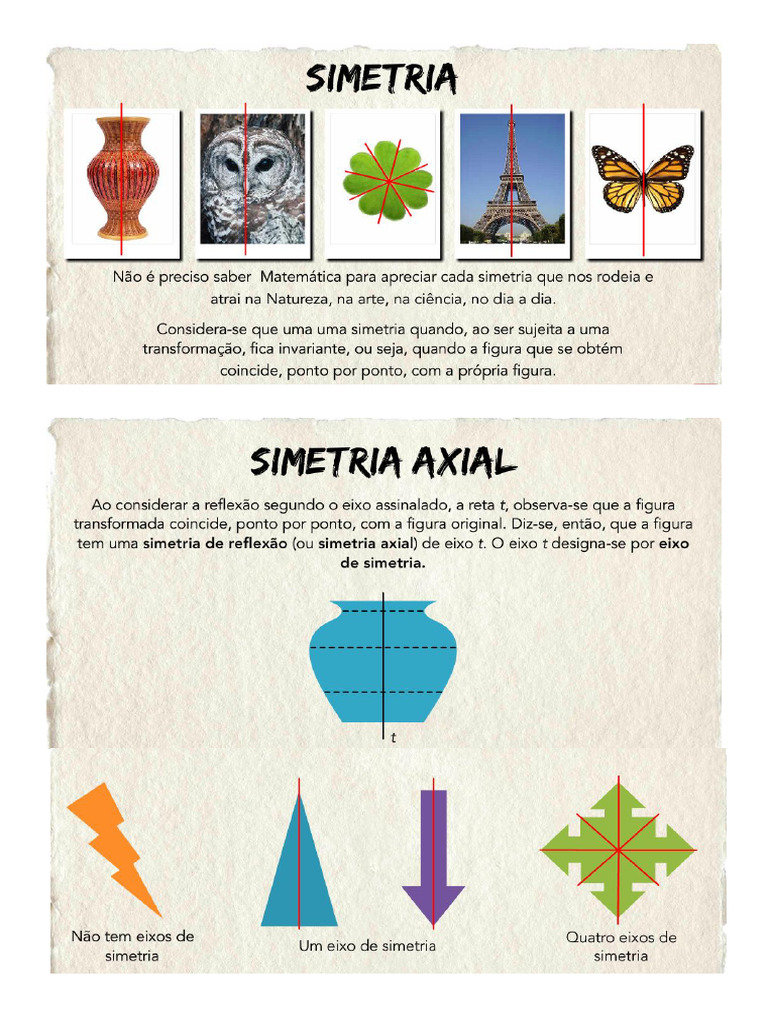 Simetria Axial e Simetria Rotacional PDF | PDF