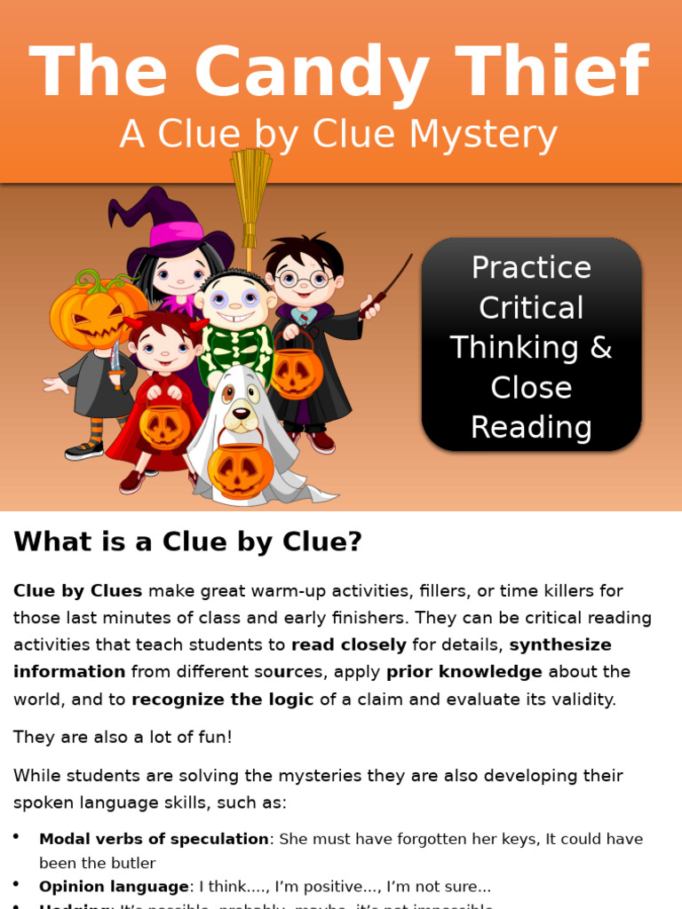 A Clue by Clue Mystery: The Candy Thief | PDF