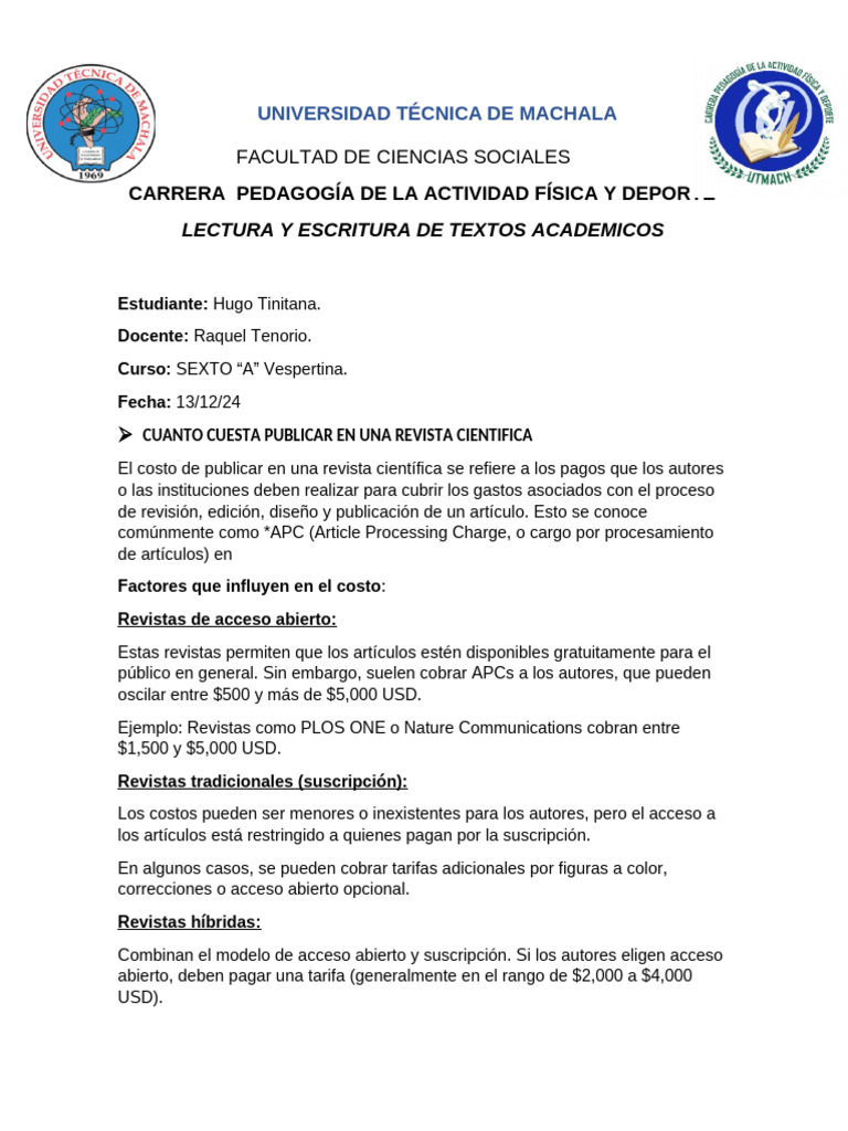 Deber Sem10 T.academicos | PDF | Acceso abierto