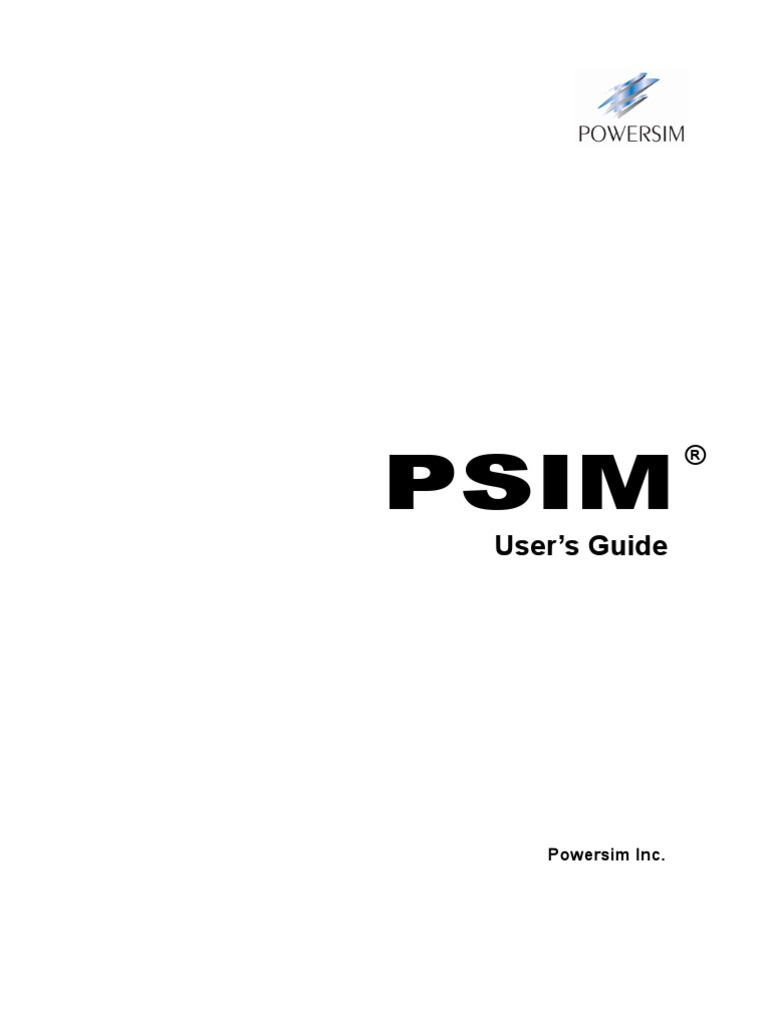 PSIM User Manual | PDF | Bipolar Junction Transistor | Mosfet