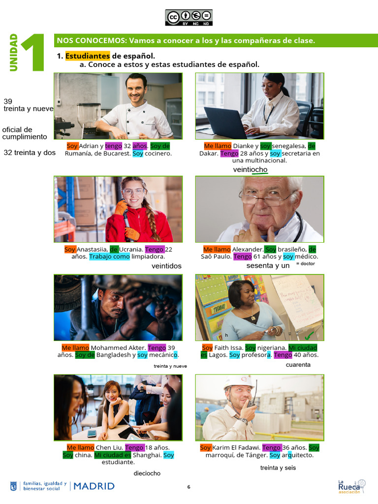 Español A1 - Lección 1 | PDF