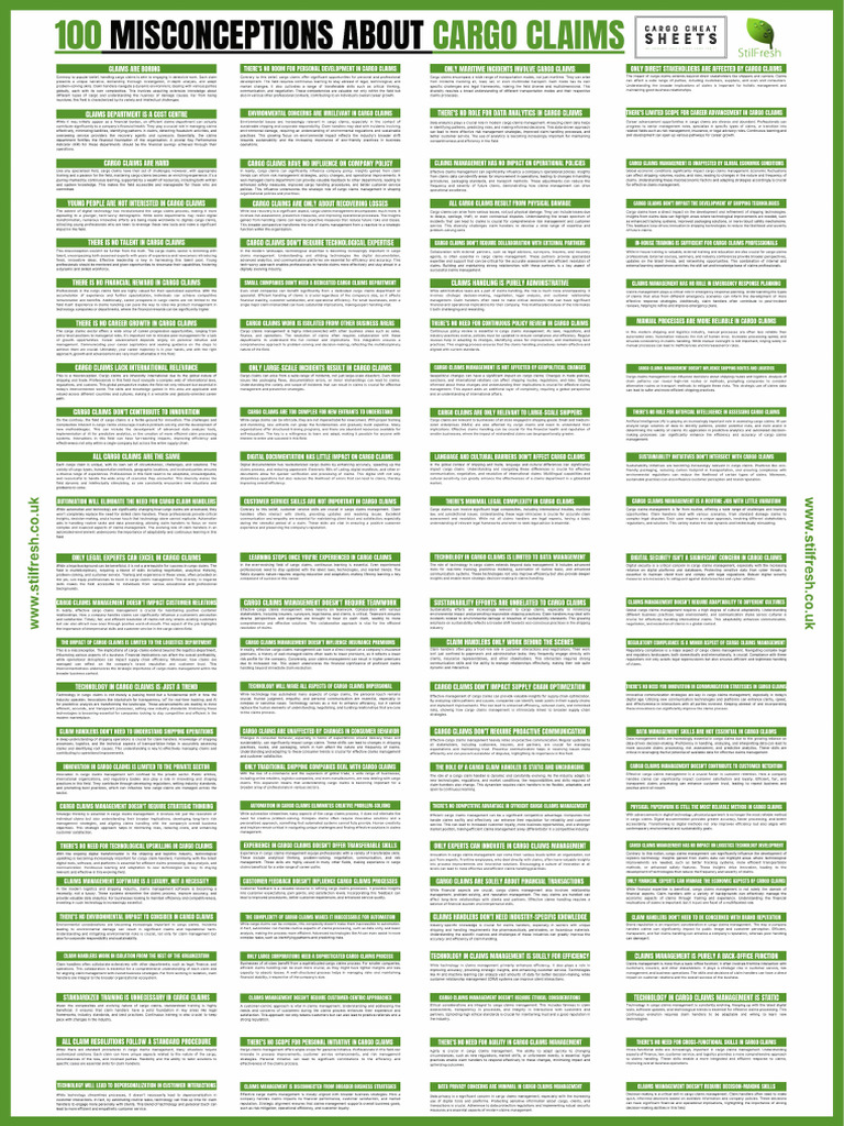100 Misconceptions About Cargo Claims | PDF