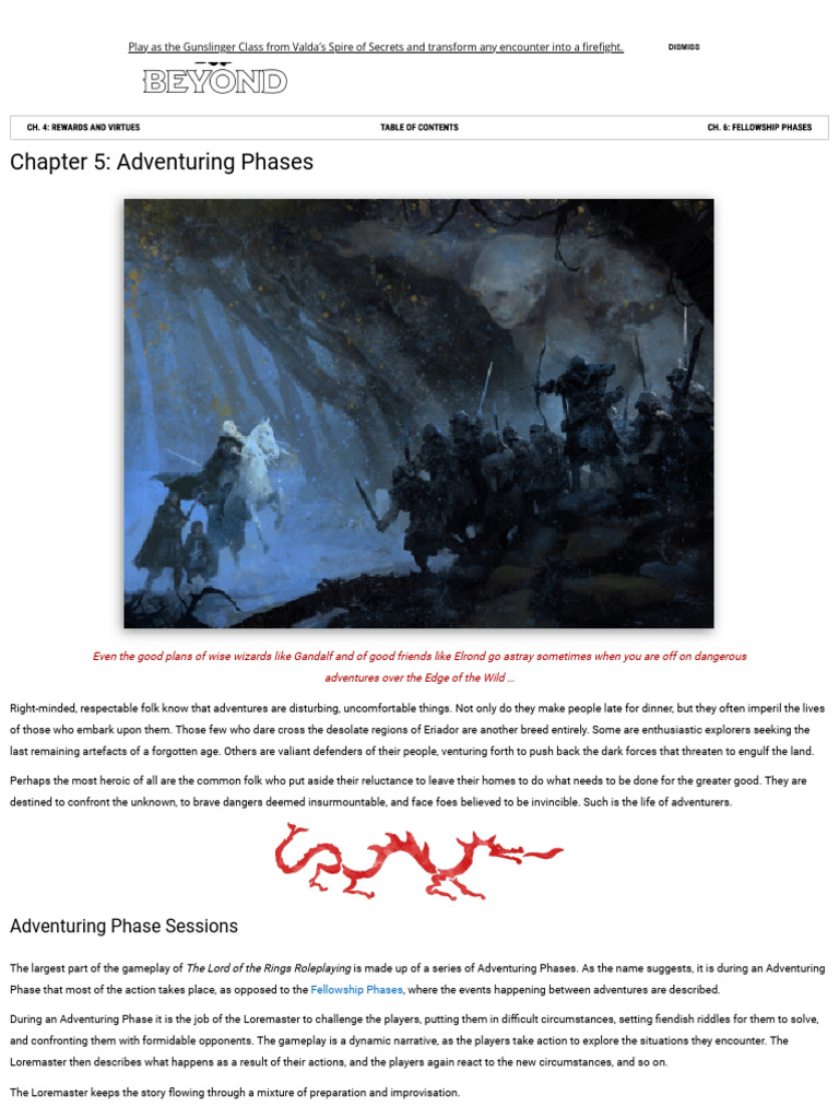 Adventuring Phases in Middle-earth RPG | PDF | Dungeons & Dragons ...