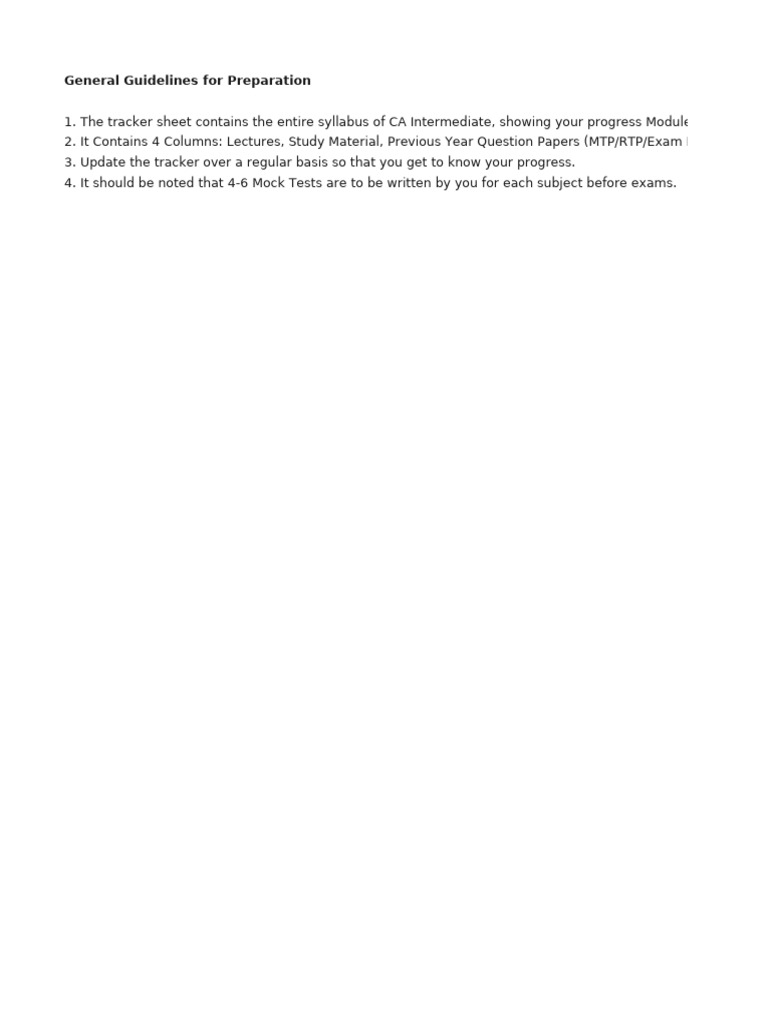 CA Intermediate Group 2 Syllabus Tracker | PDF | Audit | Business