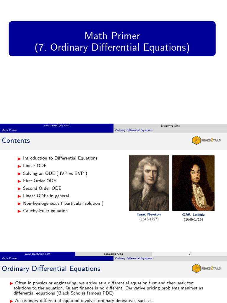 Understanding Linear Differential Equations | PDF | Ordinary ...
