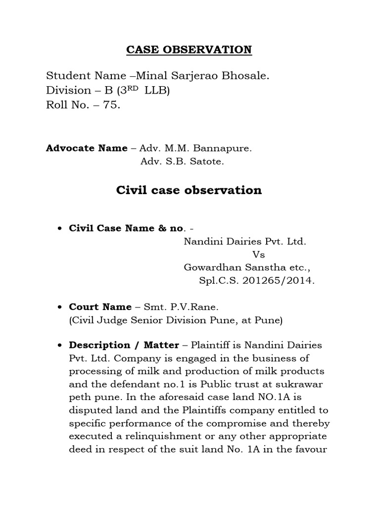 Case Observation - Minal (75) (1) Part 4 | PDF | Justice | Crime & Violence