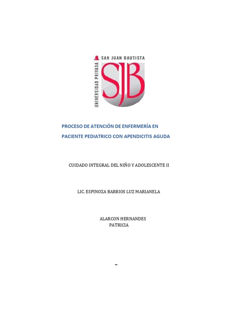 LRPD Apendicitis.. | PDF | Dolor | Deshidración