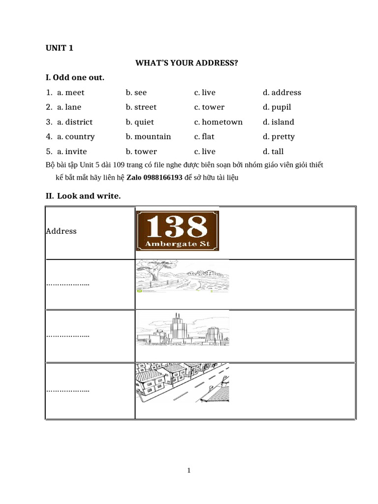 BT Theo Unit Co File Nghe Lop 5 | PDF
