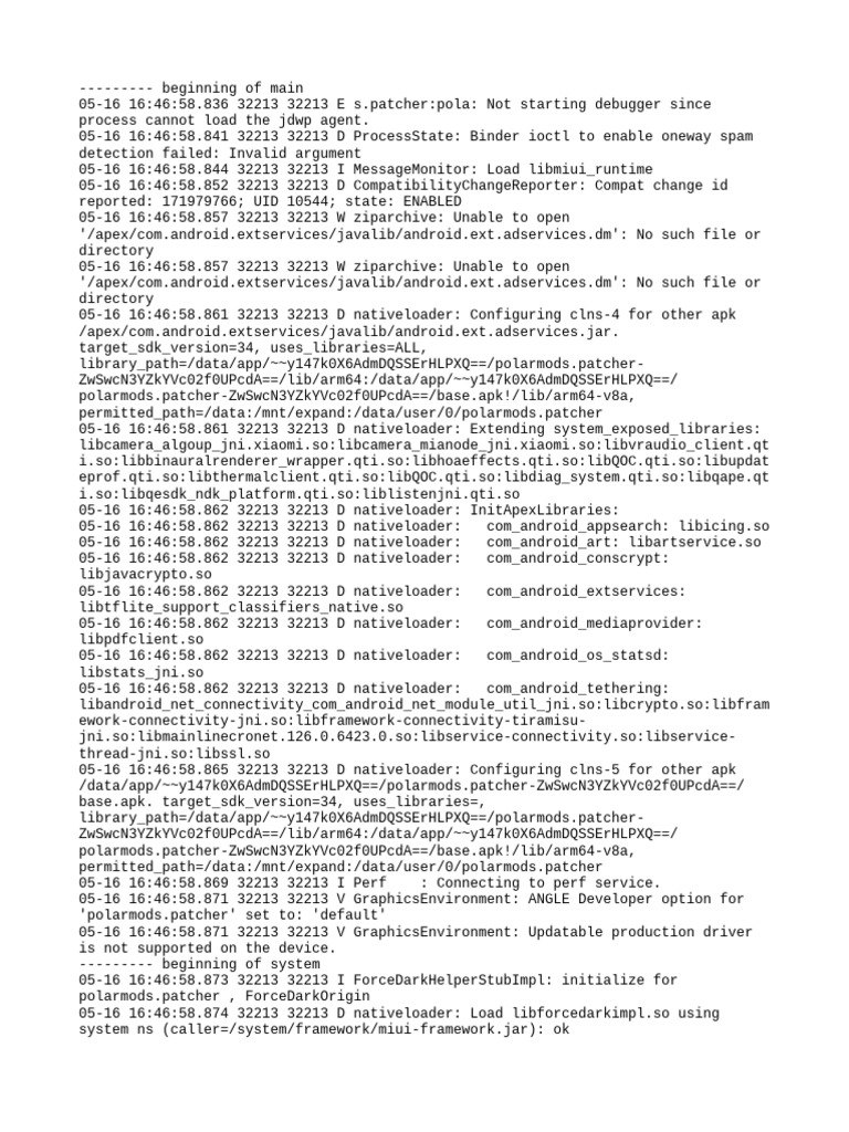 Polarmods - Patcher Logcat | PDF | Computing | System Software