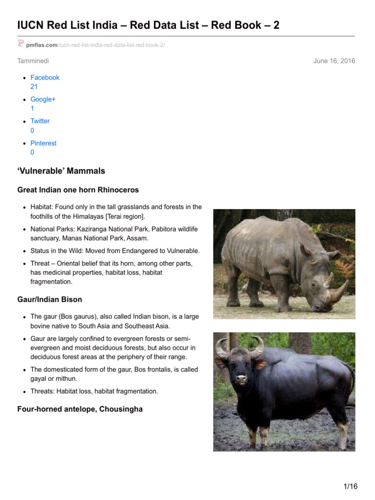 IUCN Red List India Red Data List Red Book 2 | PDF | Turtle