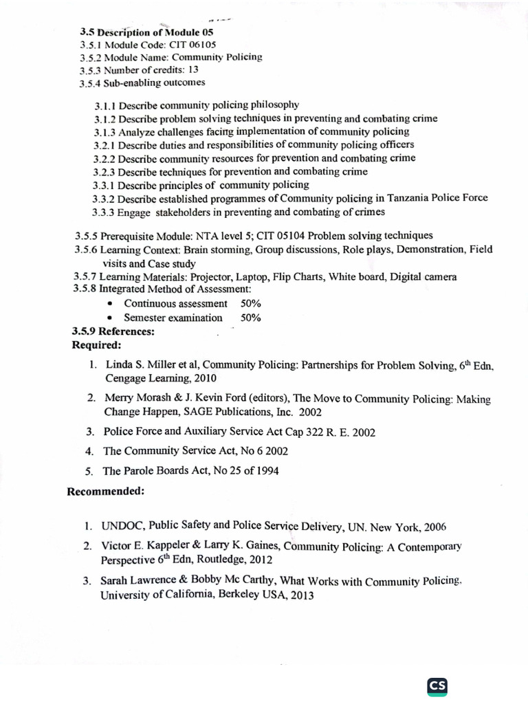 Module Content - Community Policing | PDF