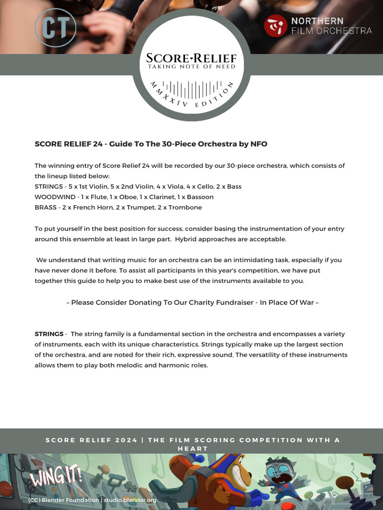 Score Relief 2024 NFO Guide To The Orchestra | PDF | Violin | Orchestras