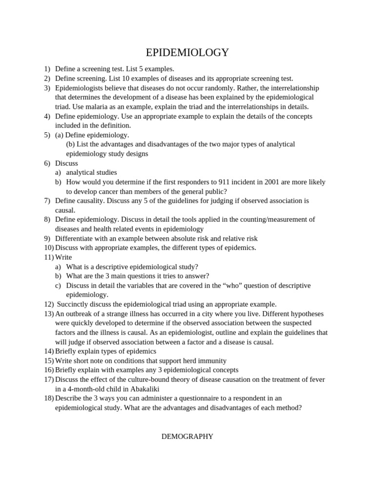 Epidemiology: Screening and Disease Triad | PDF | Epidemiology | Causality