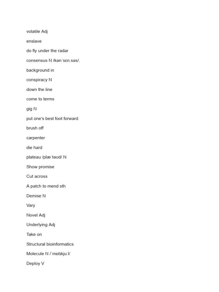 Word Lists | PDF